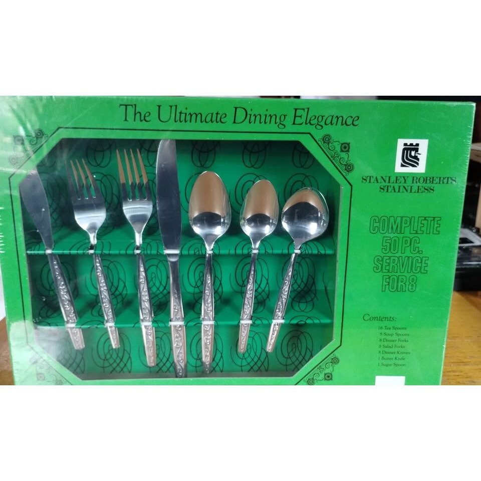 1960s Stanley Roberts Stainless Flatware in 'studio' 50 Piece Complete ...