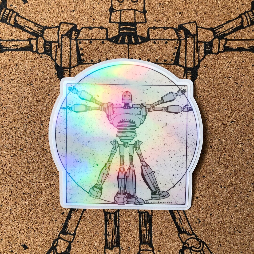 Vitruvian Iron Giant Vinyl Sticker - Etsy