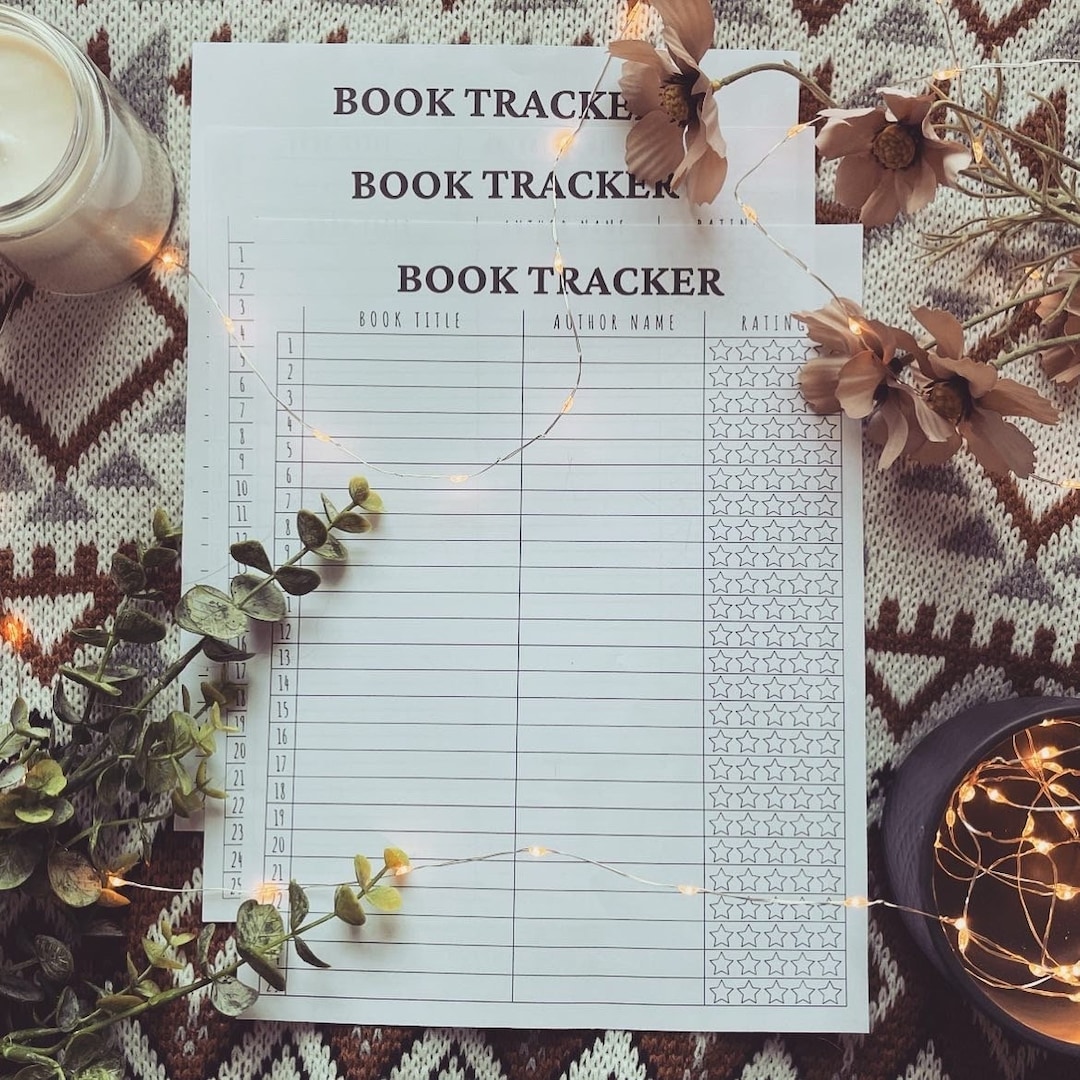 Book Tracker, Printable Reading Log - Etsy