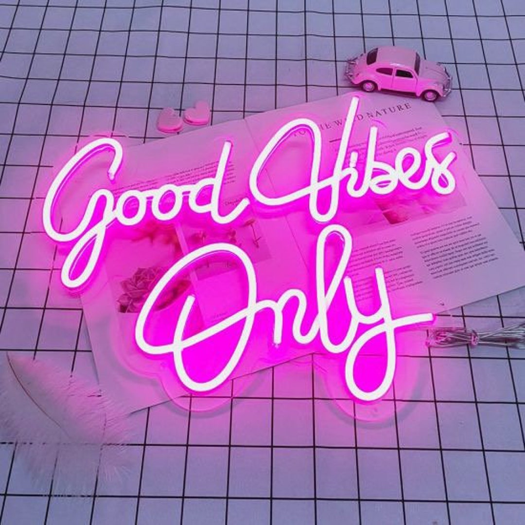 Good Vibes LED Custom Neon Sign Neon Sign Aesthetic - Etsy