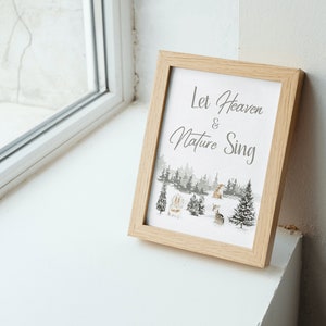 Let Heaven and Nature Sing Printable Wall Art | Digital Art | Christmas ...
