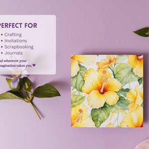 Watercolor Hibiscus Digital Paper: Seamless Floral Pattern (digital ...