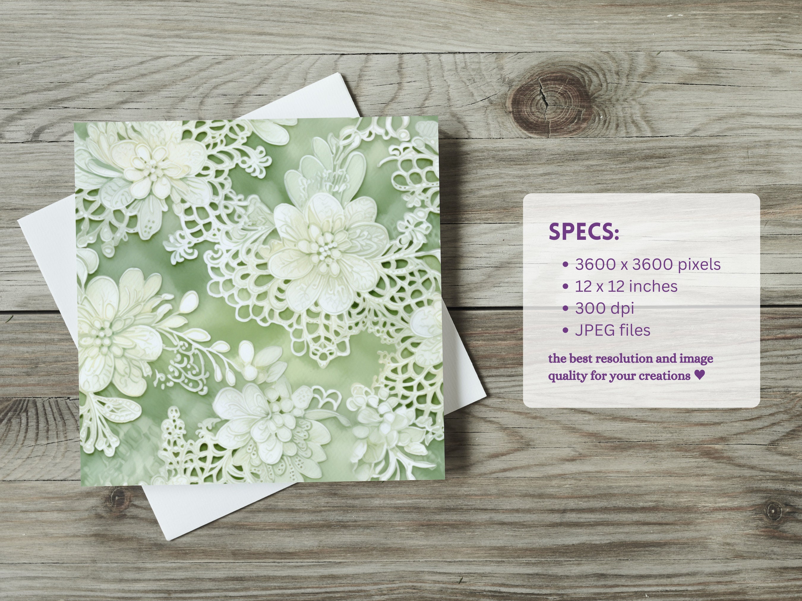 Sage Green Digital Paper, Watercolor Lace, Floral Seamless Pattern ...