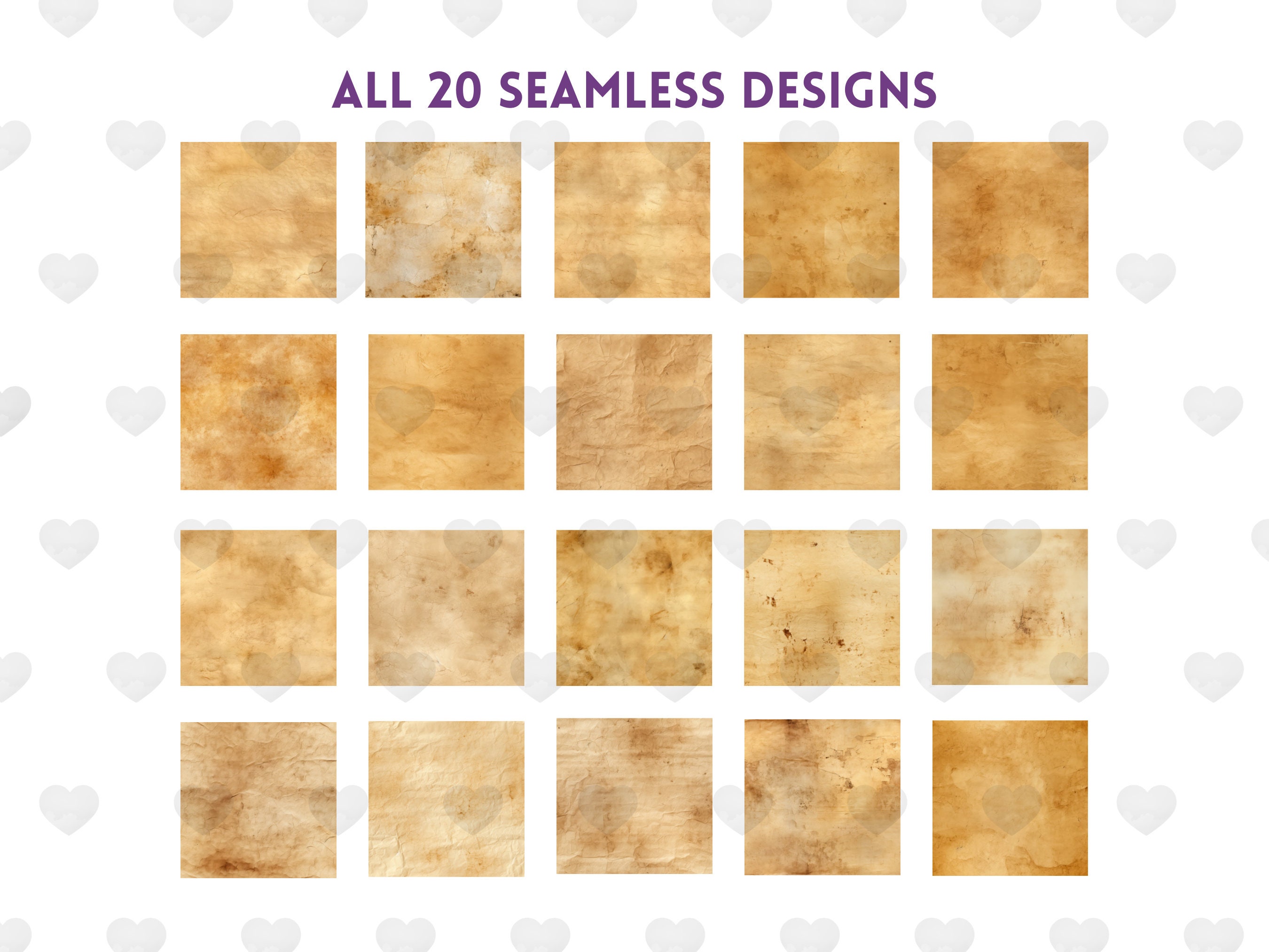 Vintage Parchment Digital Paper, Old Antique Ephemera, Seamless Pattern ...