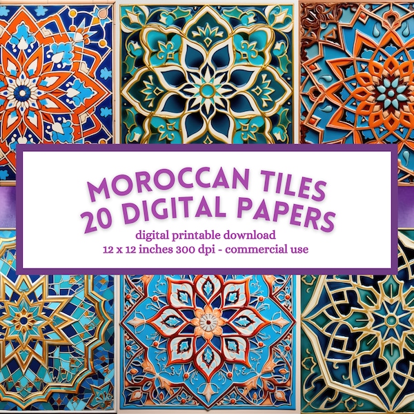 Moroccan Tiles - Etsy