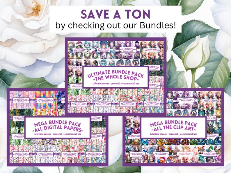 Watercolor Pink Bookshelf Clipart Bundle: Scrapbook PNG (digital ...