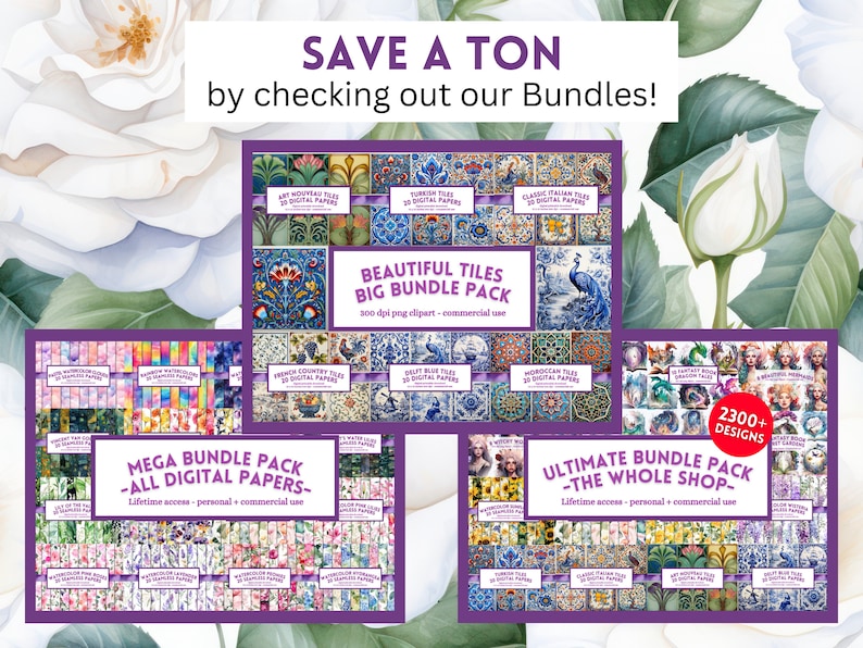 Mediterranean Italian Tiles Digital Paper: Deruta Style (digital Download) - Etsy