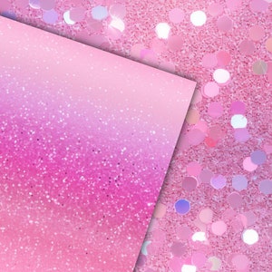 Pink Seamless Glitter Digital Paper, Background Pattern Scrapbook ...
