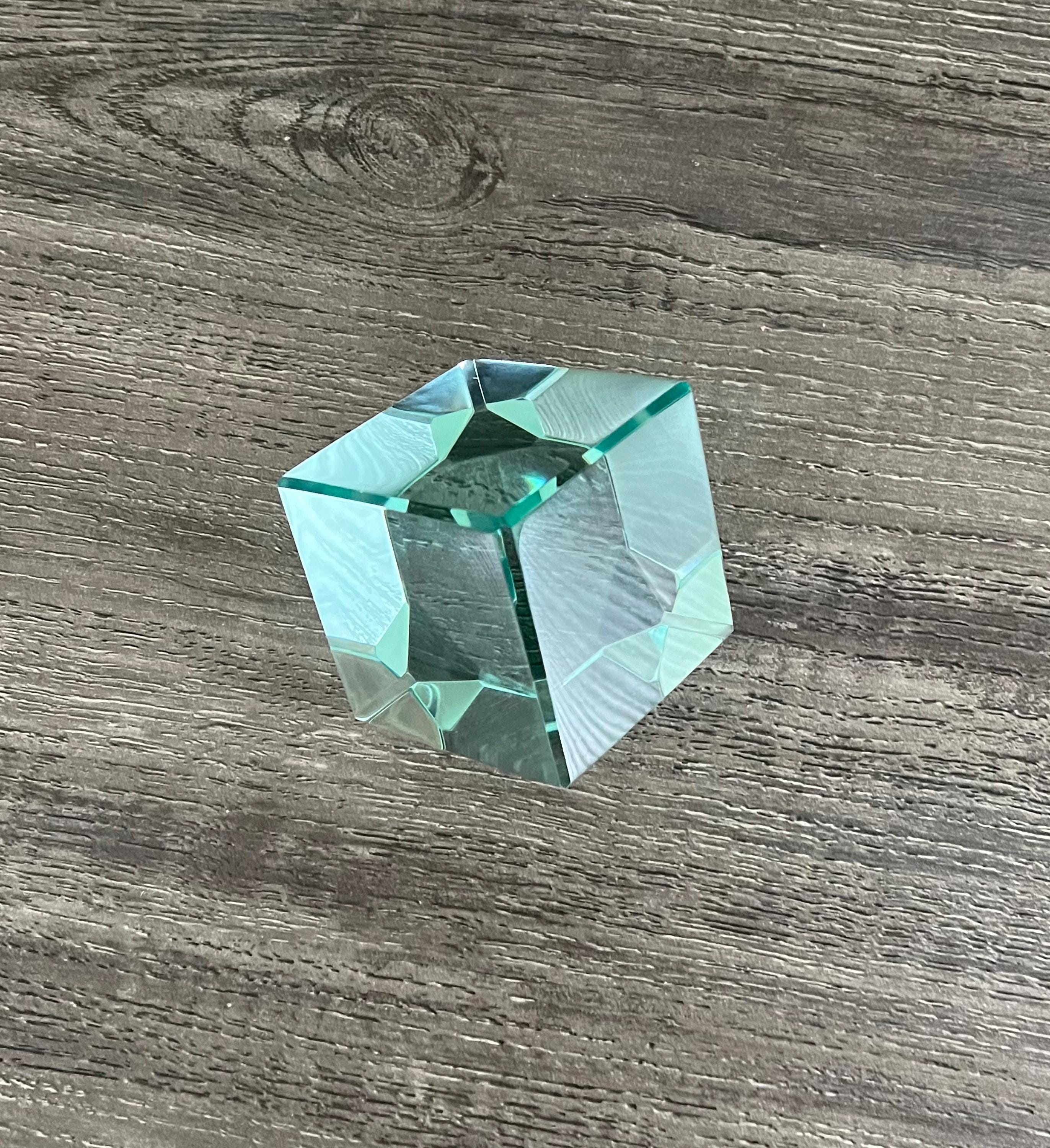 RARE Aqua Green Obsidian Cube, Volcanic Glass From Mexico 11.2oz - Etsy