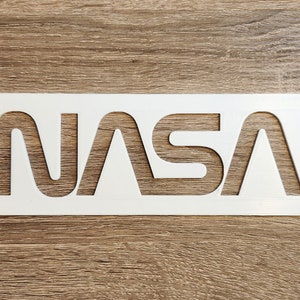 NASA Worm Logo Stencil, Resusable DIY Craft Stencil, Stl File, Dxf File ...