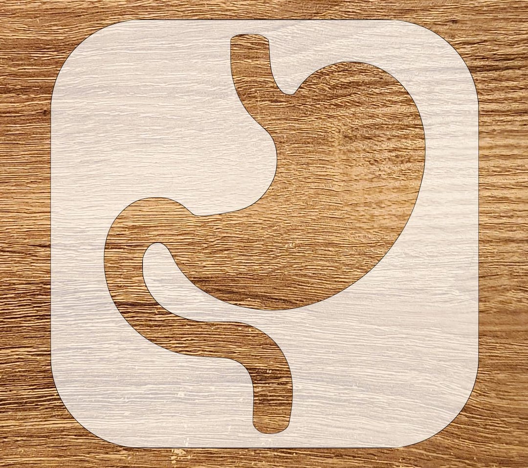 Stomach Stencil, Anatomy DIY Craft Stencil, Digital Download, STL, DXF ...