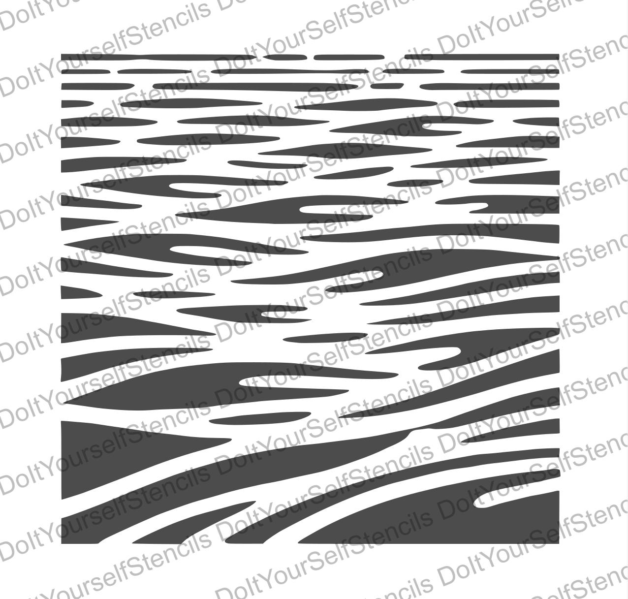 Ocean Ripples Stencil, Water Texture Stencil, Reusable DIY Stencil ...