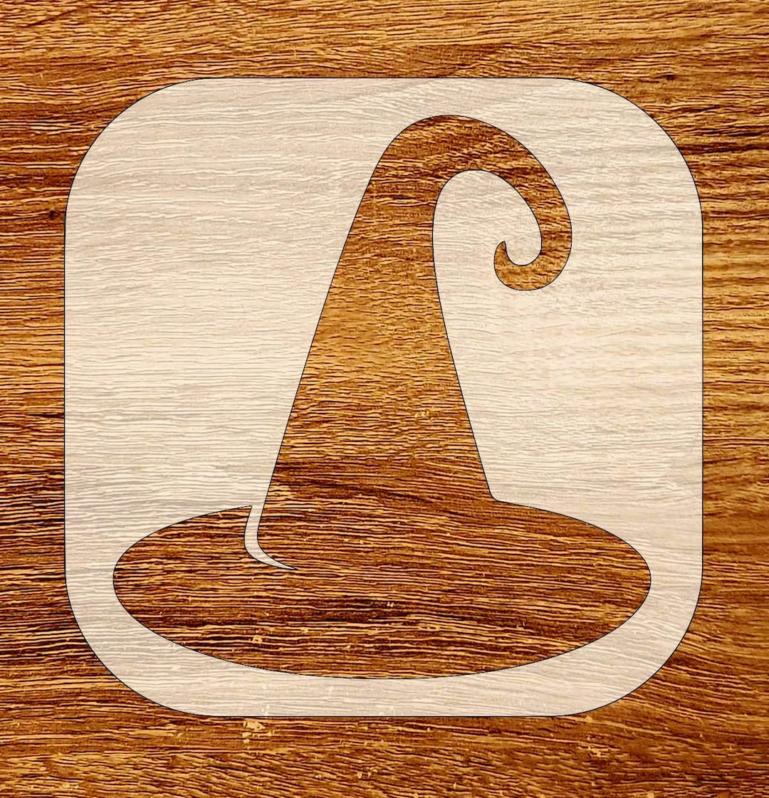 Witch Hat Stencil, Reusable DIY Craft Stencil, Digital Download, SVG, DXF, Stl, Png, Pdf Files ...