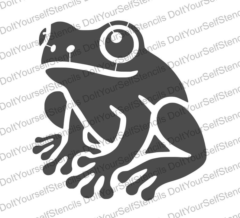 Frog Stencil, Reusable DIY Craft Stencil, Digital Download, STL, DXF ...