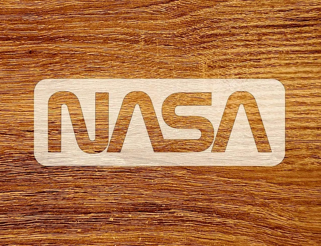 NASA Worm Logo Stencil, Resusable DIY Craft Stencil, Stl File, Dxf File ...