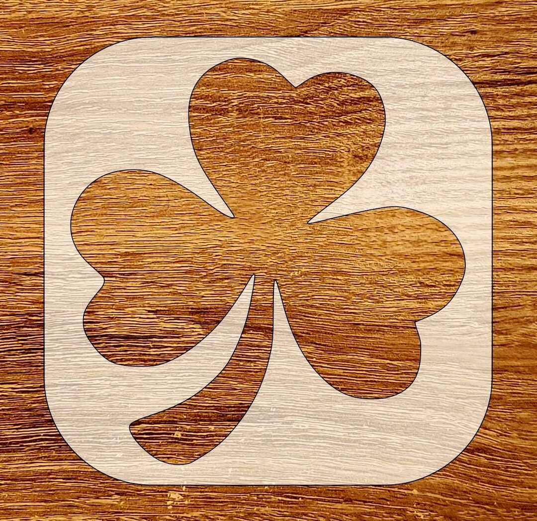 Shamrock Clover Stencil, St. Patrick's Day Stencil, DIY Craft Stencil ...
