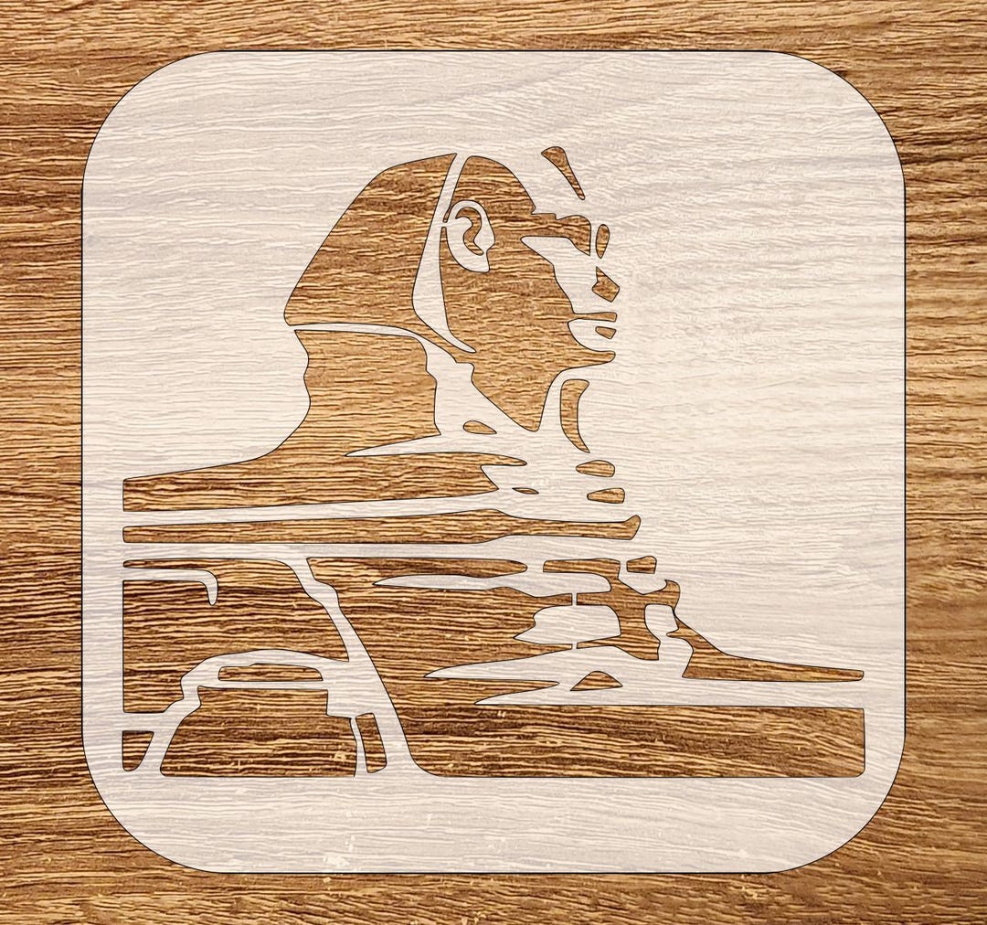 Great Sphinx Stencil, Ancient Egypt Stencil, DIY Craft Stencil, Digital ...