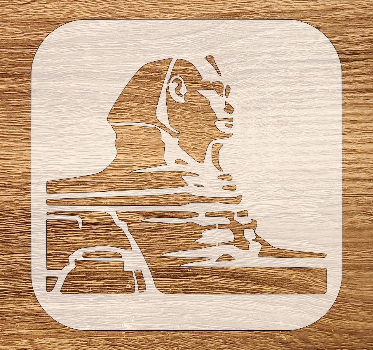 Great Sphinx Stencil, Ancient Egypt Stencil, DIY Craft Stencil, Digital Download, STL, DXF, Svg ...