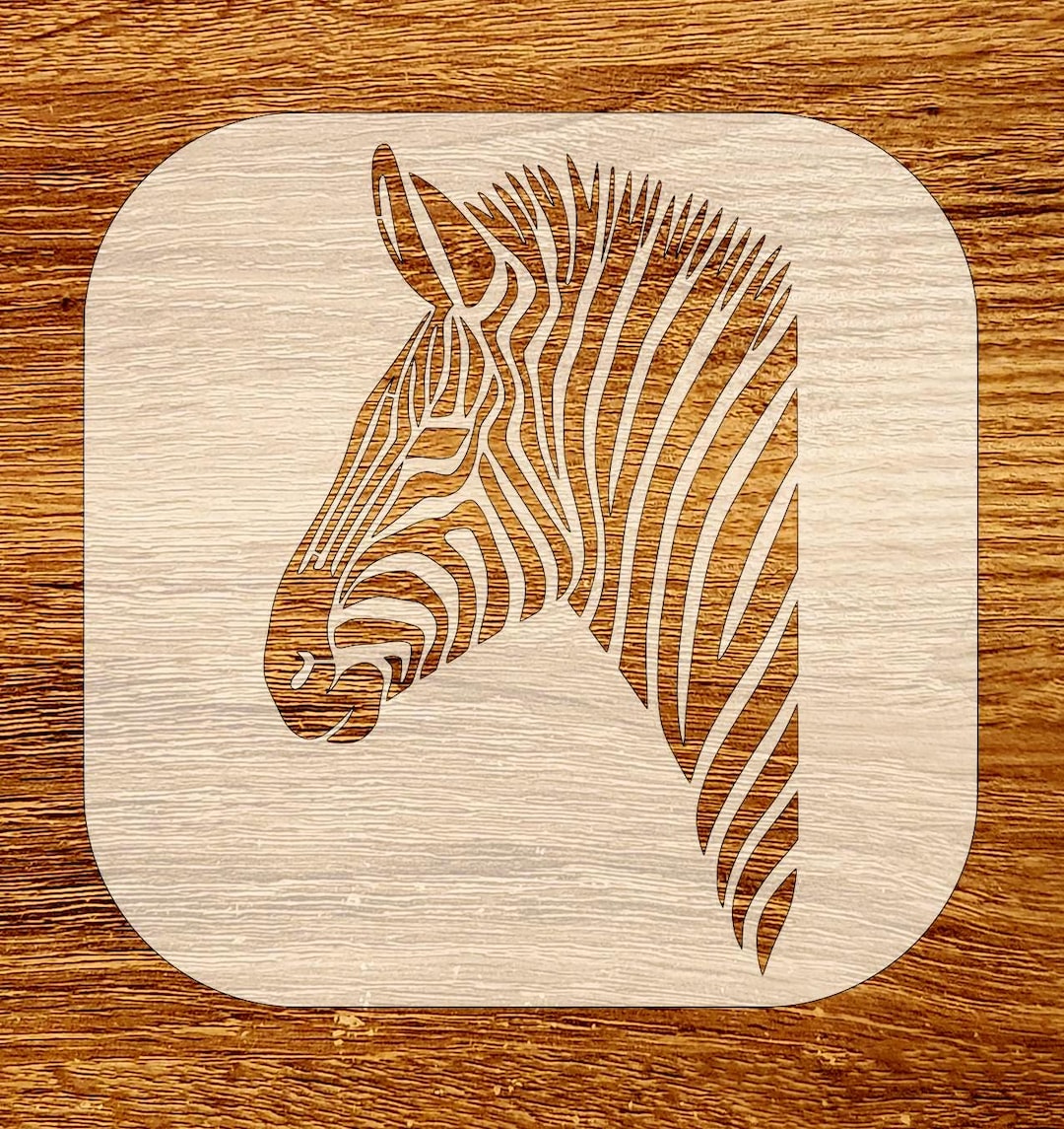 Zebra Head Stencil, Digital Download, SVG, DXF, Stl, Png, Pdf Files - Etsy