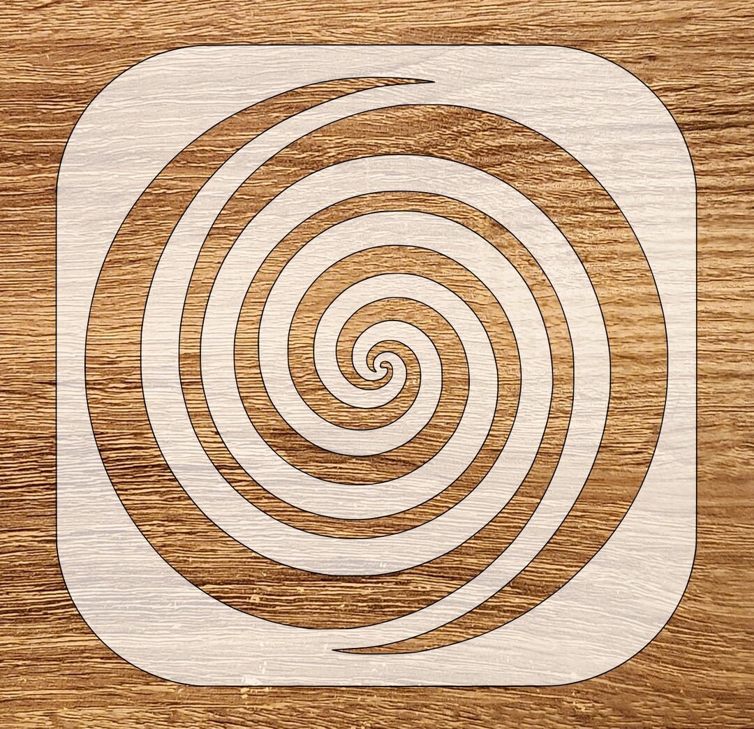 Hypnotic Spiral Stencil, Optical Illusion DIY Stencil, Digital Download ...