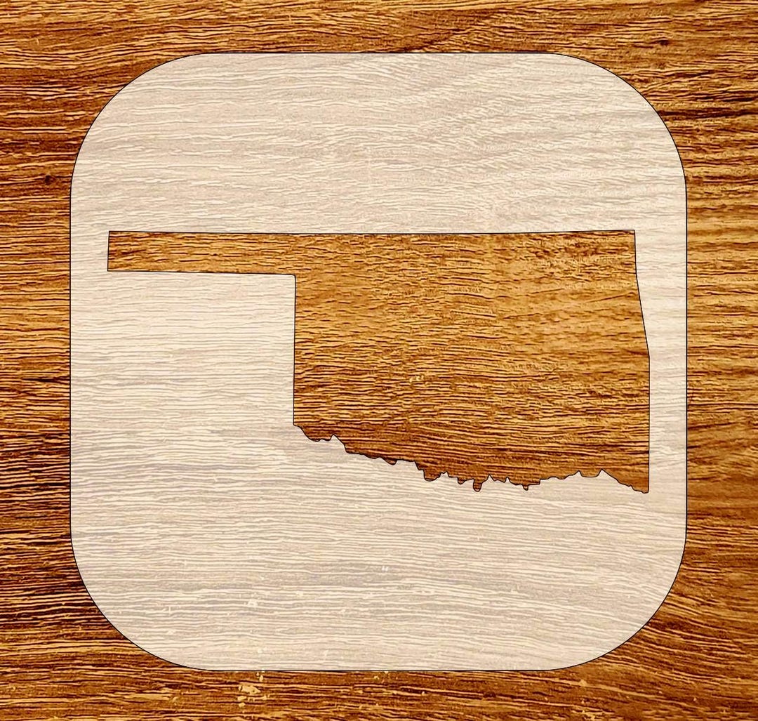 Oklahoma State Stencil, Digital Download, SVG, DXF, Stl, Png, Pdf Files ...