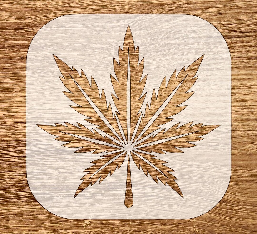 Cannabis Leaf Stencil, Reusable DIY Craft Stencil, Digital Download, STL, DXF, Svg Files - Etsy