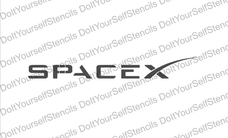 Spacex Logo Stencil, Digital Download, SVG, DXF, Stl, Png, Pdf Files ...