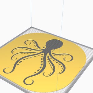 Octopus Wall Painting Stencil, Reusable DIY Craft Stencil, STL, DXF ...