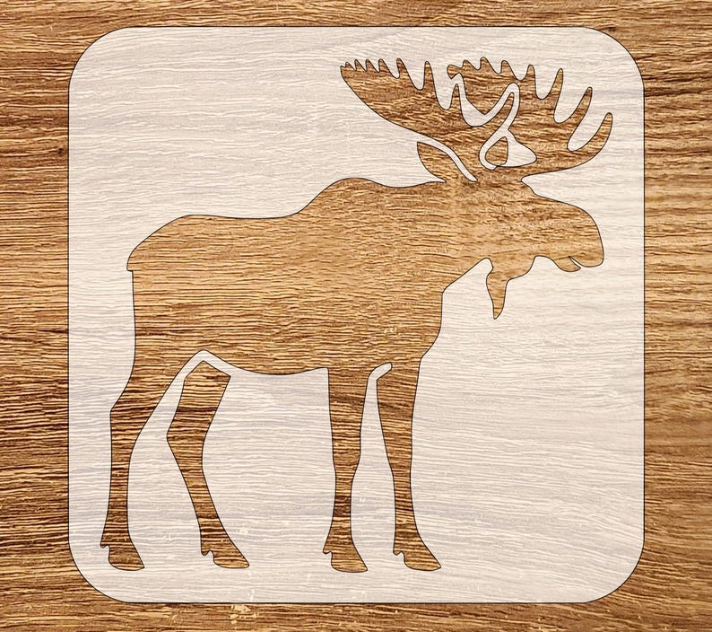 Moose Stencil, Woodland Animal DIY Craft Stencil, Digital Download, STL ...