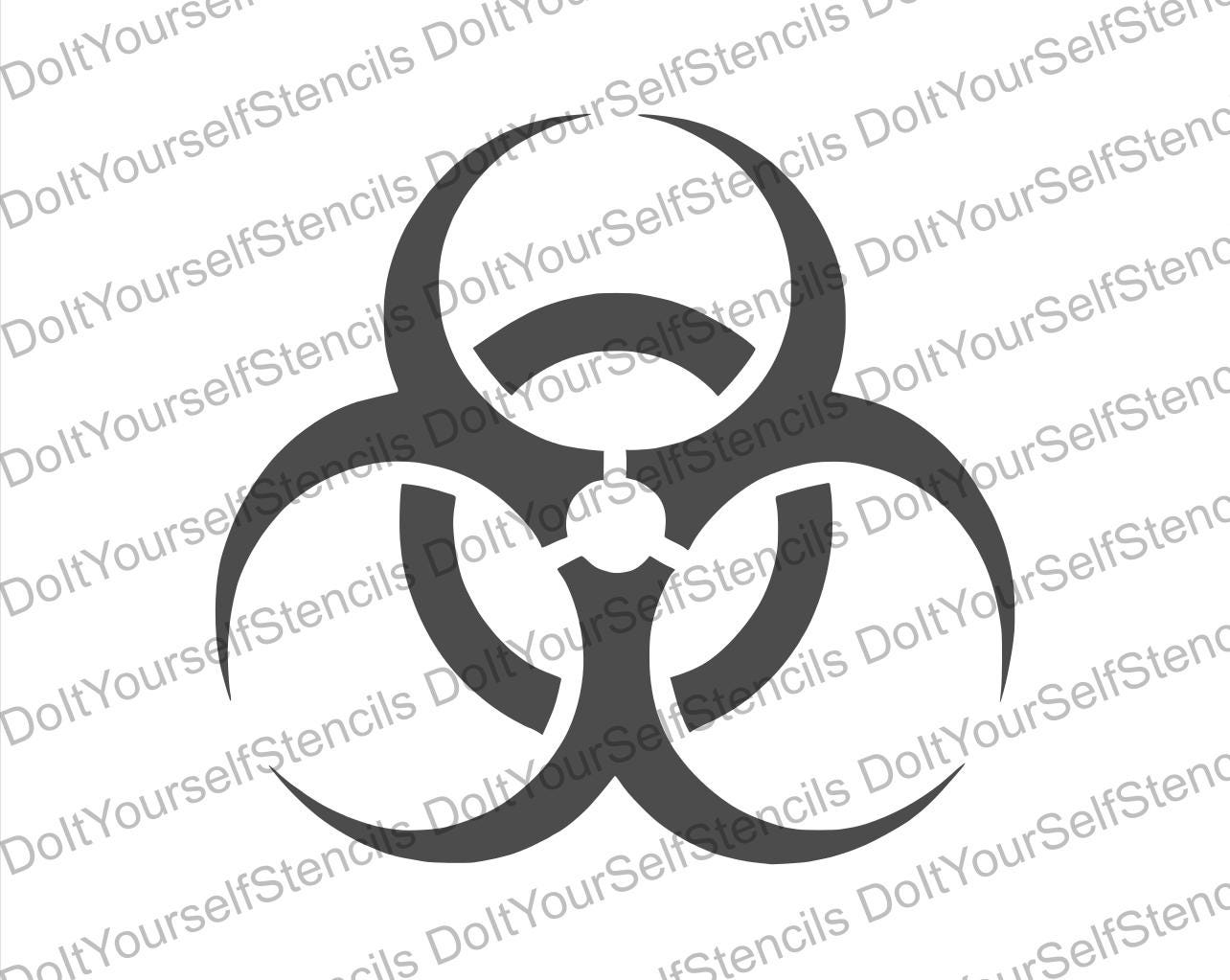 Biohazard Stencil, Reusable DIY Craft Stencil, Digital Download, STL ...
