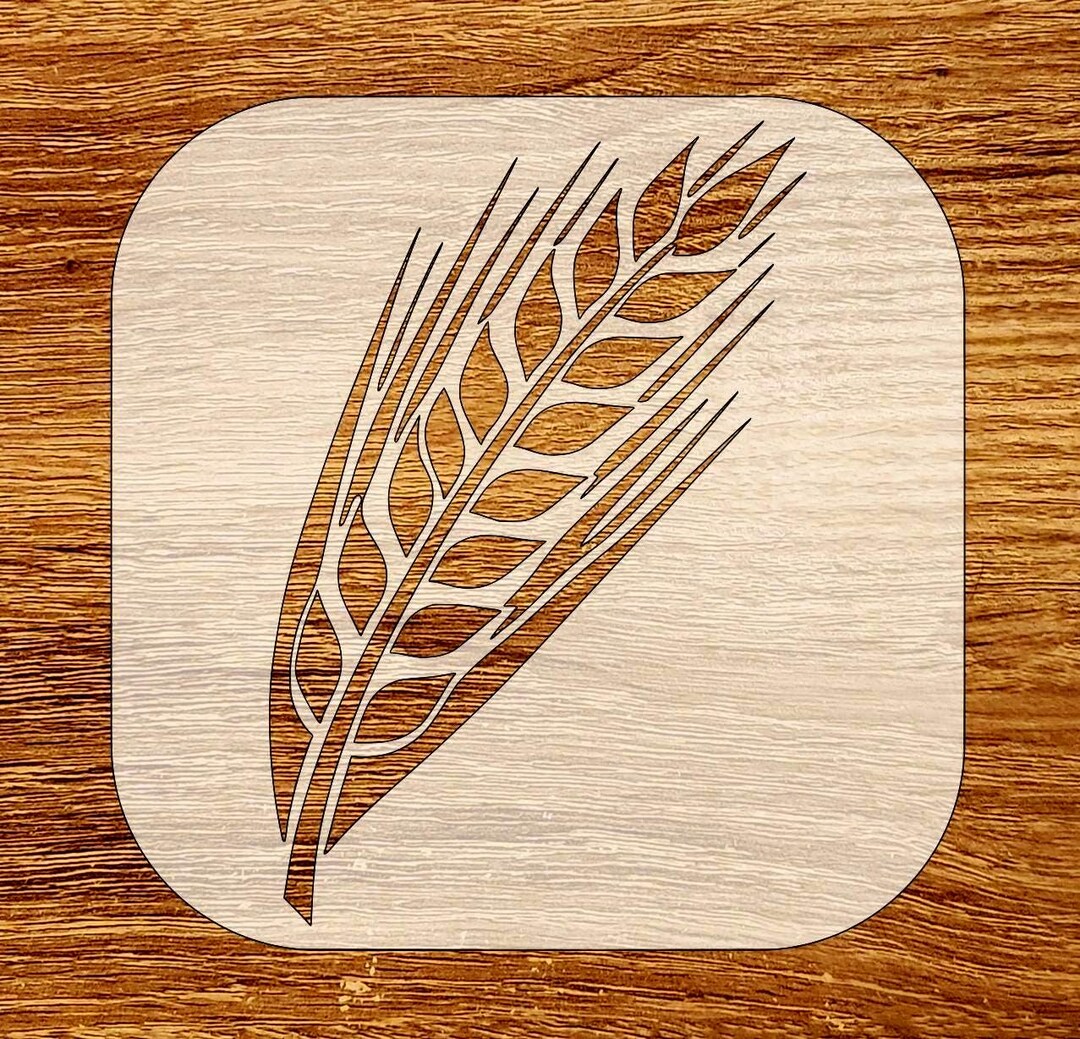 Rustic Wheat Stencil, Farmhouse Harvest Craft Stencil, Digital Download ...