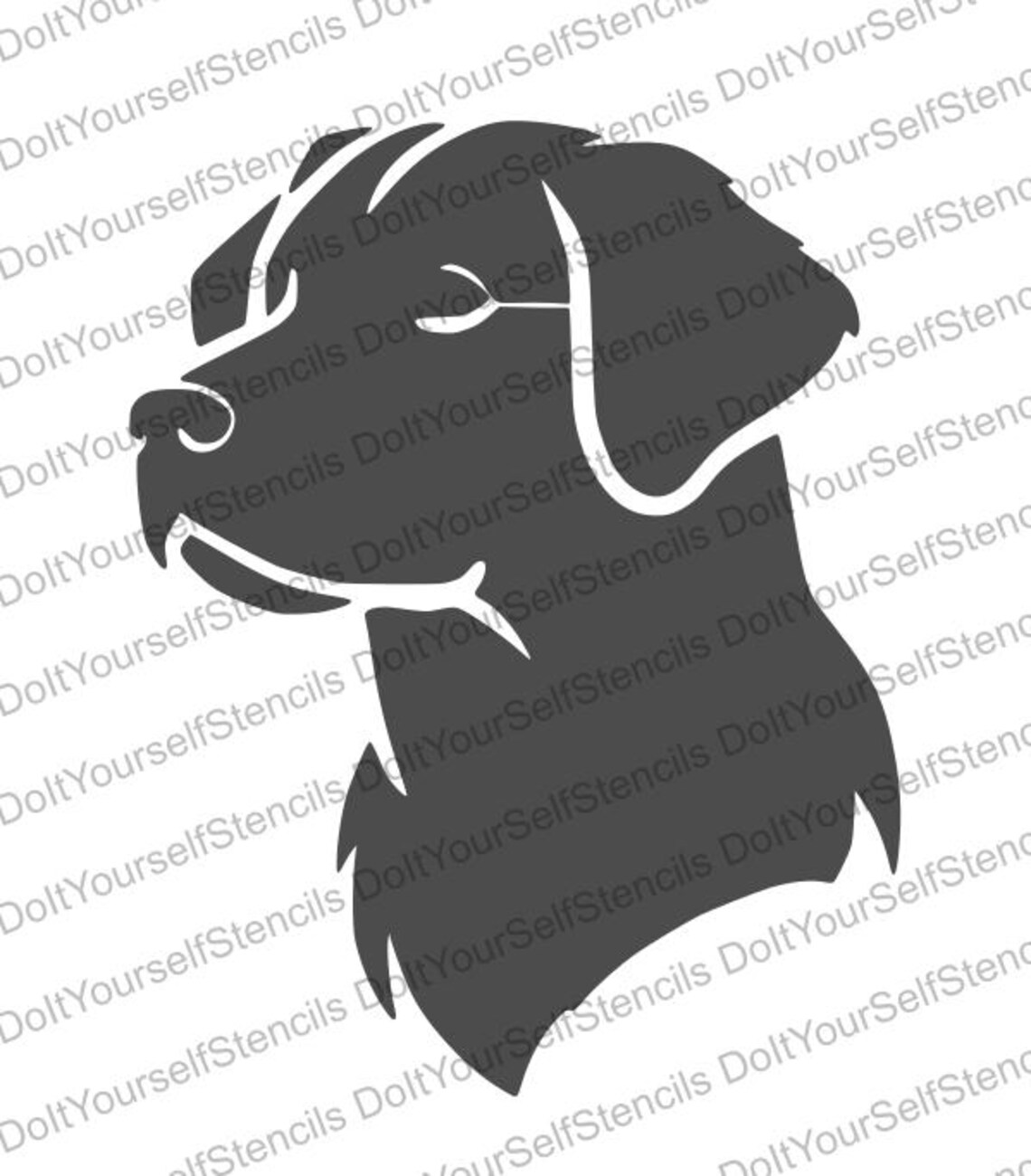 Labrador Retriever Stencil, Dog Silhouette Pet Art, SVG, DXF, Stl, Png ...