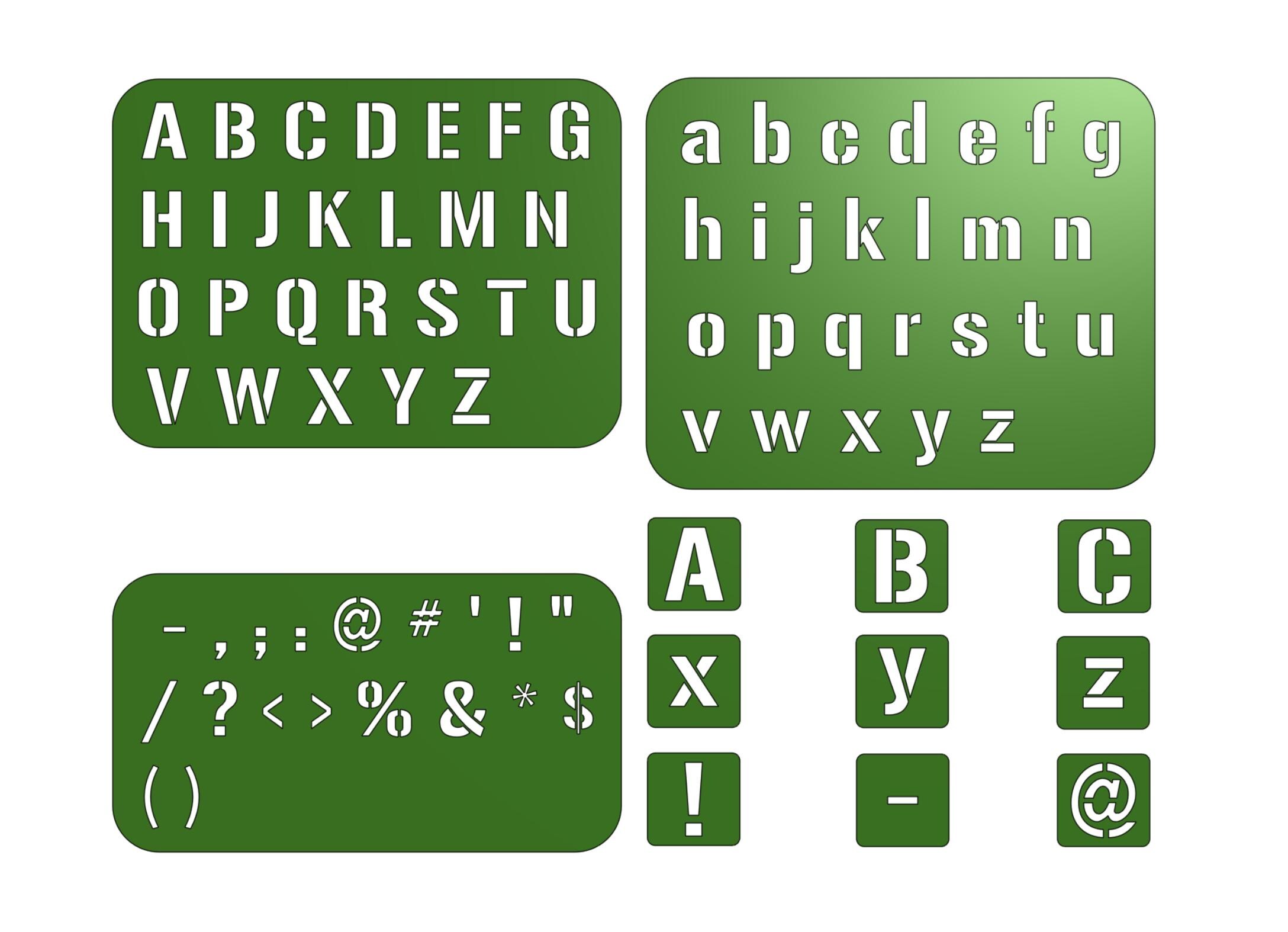 Letters, Numbers, and Symbols Stencil Mega Pack, Reusable DIY Craft ...