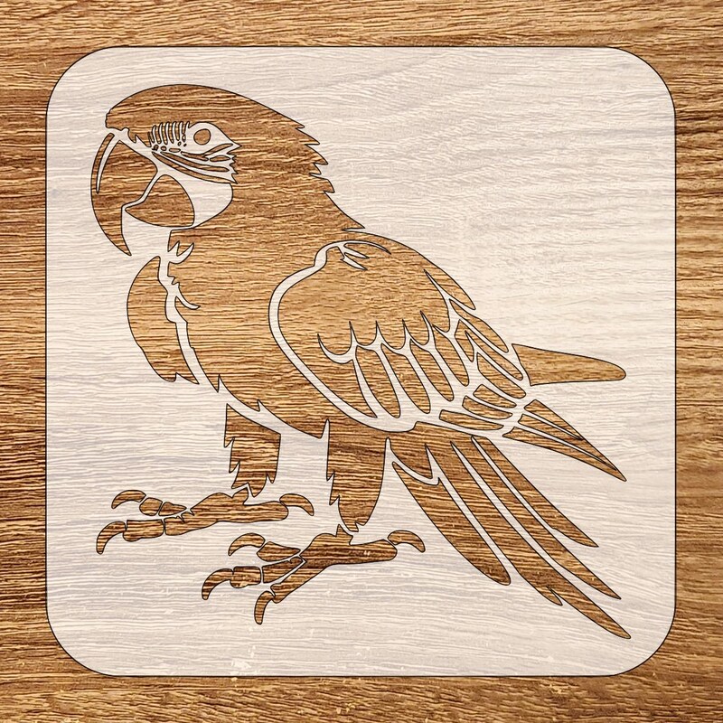 Parrot Stencil - Etsy