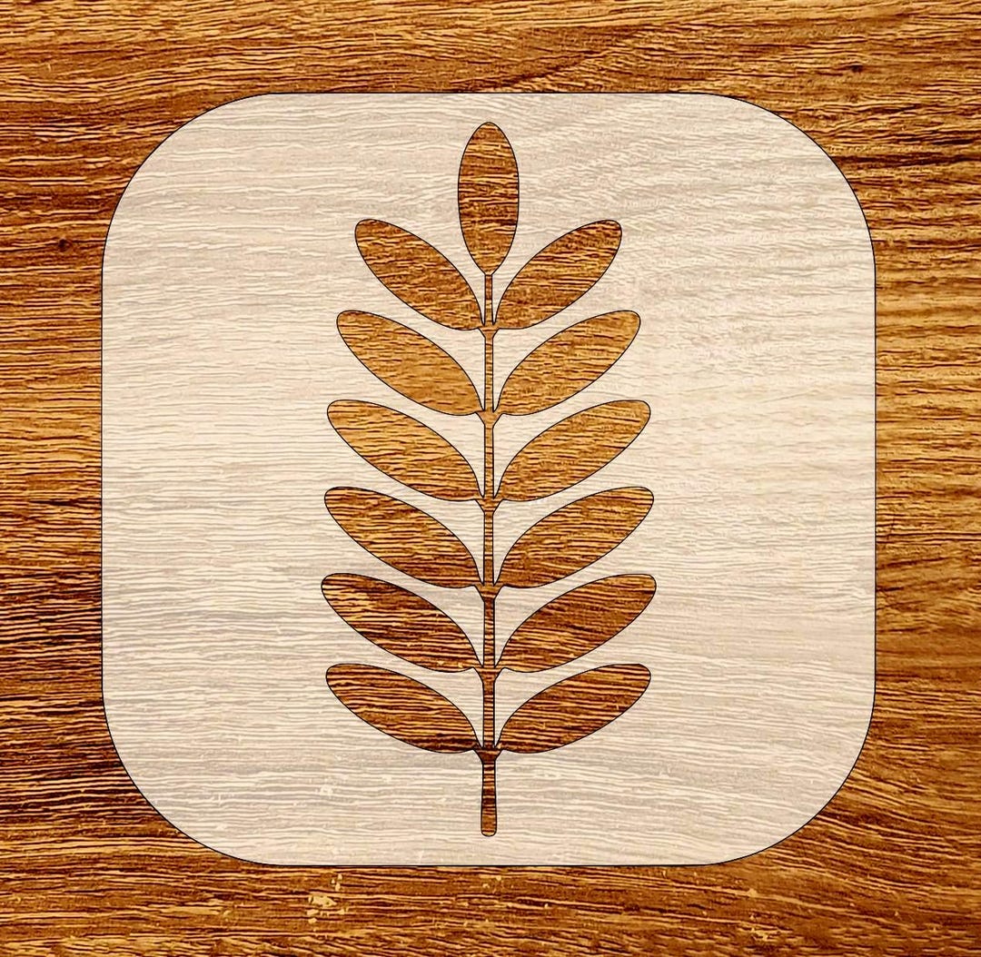 Acacia Leaf Stencil, Reusable DIY Craft Stencil, Digital Download, SVG ...