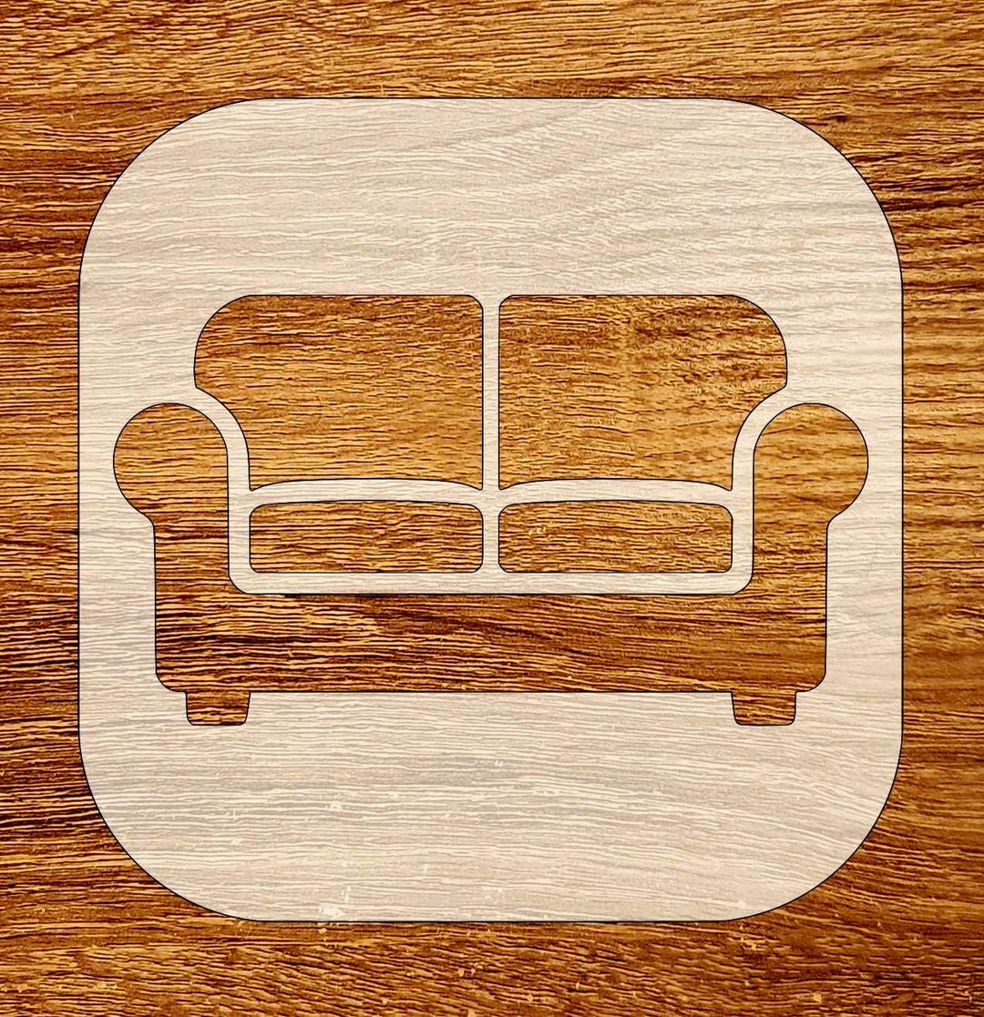 Sofa Couch Stencil, Reusable DIY Craft Stencil, Digital Download, SVG ...