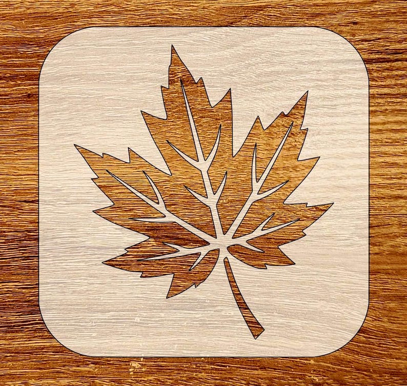 Maple Leaf Stencil, Digital Download, SVG, DXF, Stl, Png, Pdf Files - Etsy