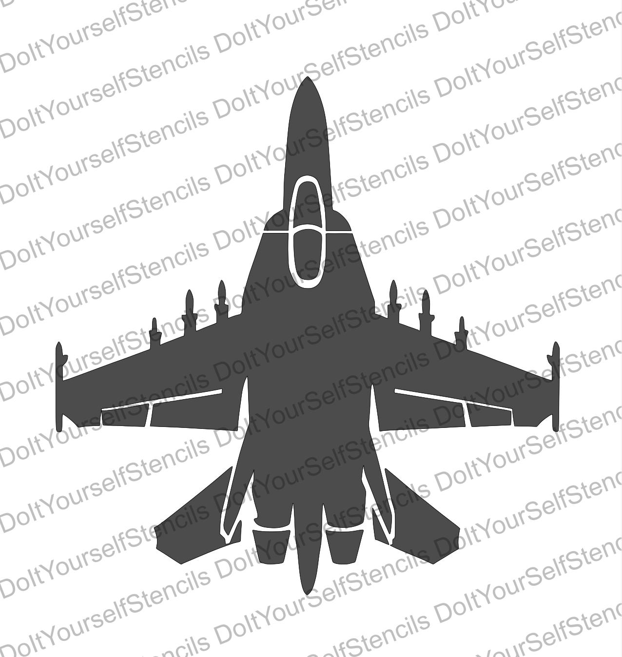 Fighter Jet Stencil, Digital Download, SVG, DXF, Stl, Png, Pdf Files - Etsy
