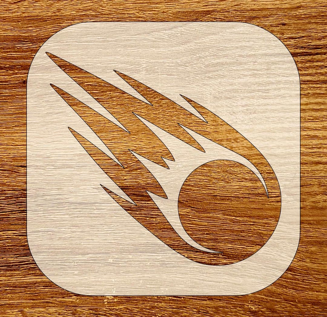Blazing Comet Stencil, Digital Download, SVG, DXF, Stl, Png, Pdf Files ...