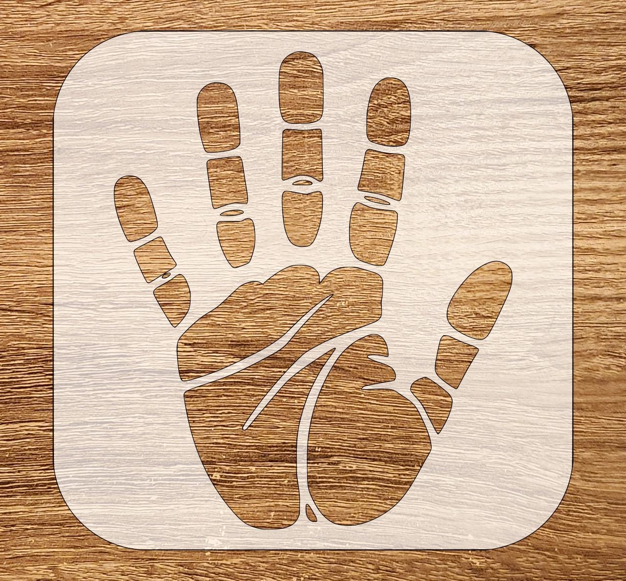 Handprint Stencil, Reusable DIY Craft Stencil, Digital Download, STL ...