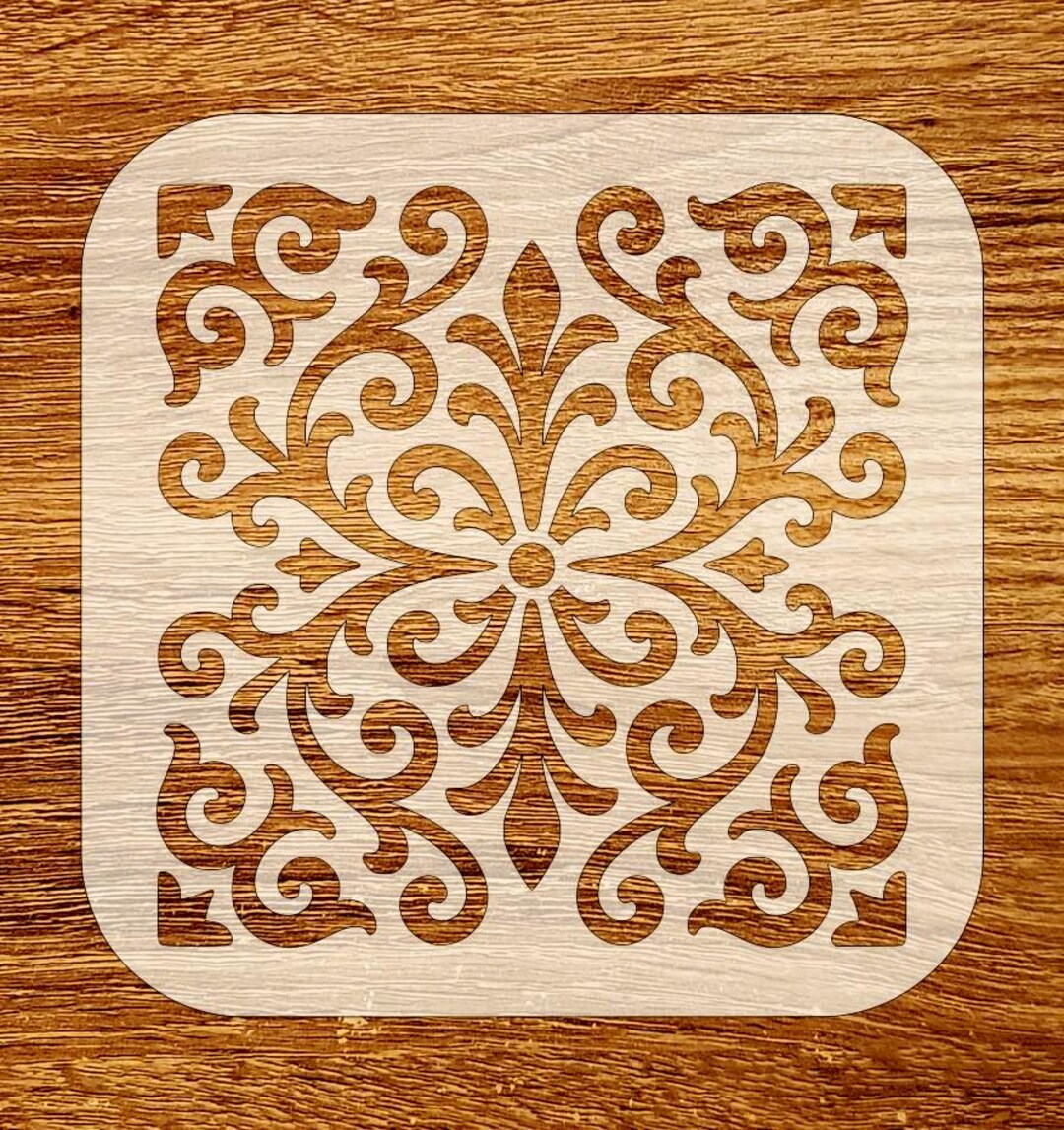 Elegant Ornamental Flourish Stencil, Reusable DIY Craft Stencil ...