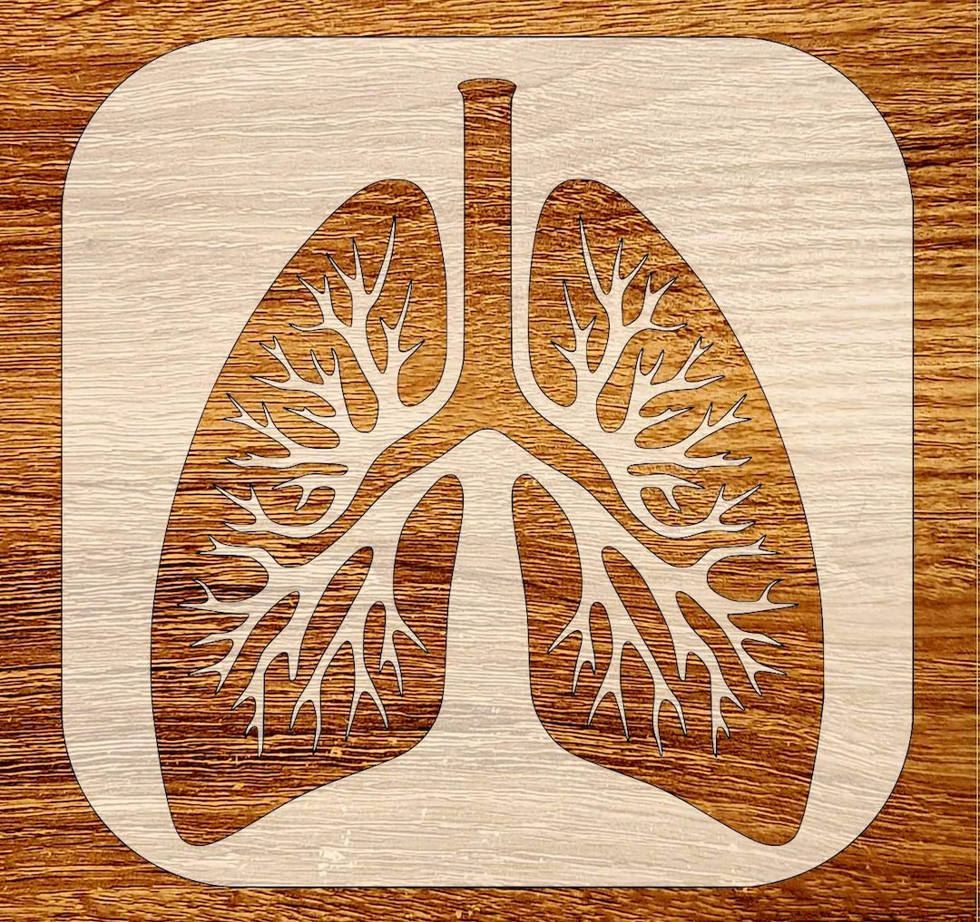 Lung Stencil, Digital Download, SVG, DXF, Stl, Png, Pdf Files - Etsy