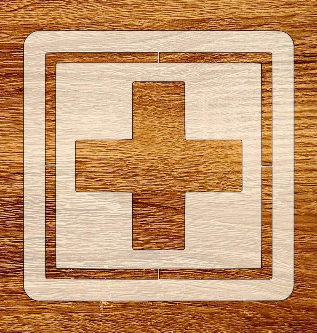 First Aid Cross Stencil, Digital Download, SVG, DXF, Stl, Png, Pdf ...