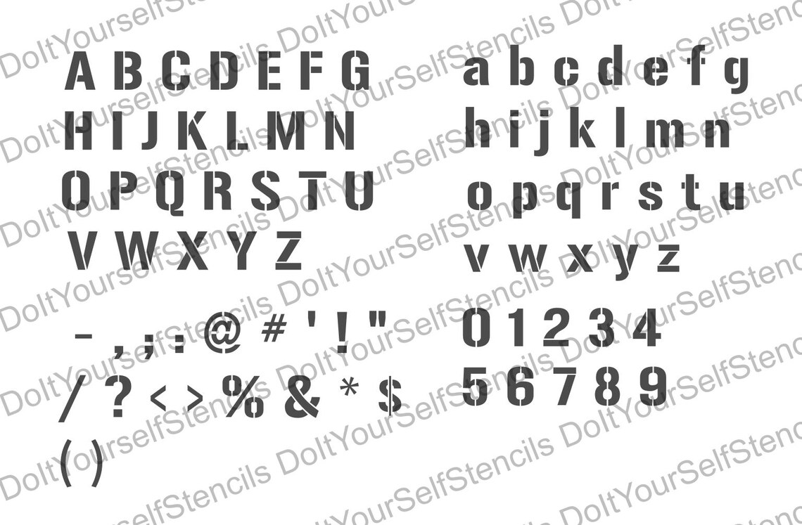 Letters, Numbers, and Symbols Stencil Mega Pack, Reusable DIY Craft ...