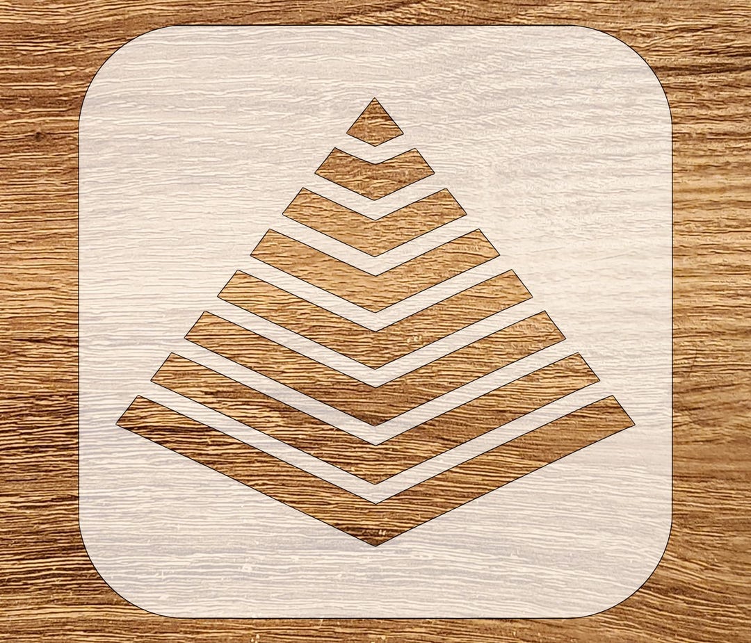 Striped Pyramid Stencil, Reusable DIY Craft Stencil, Digital Download ...