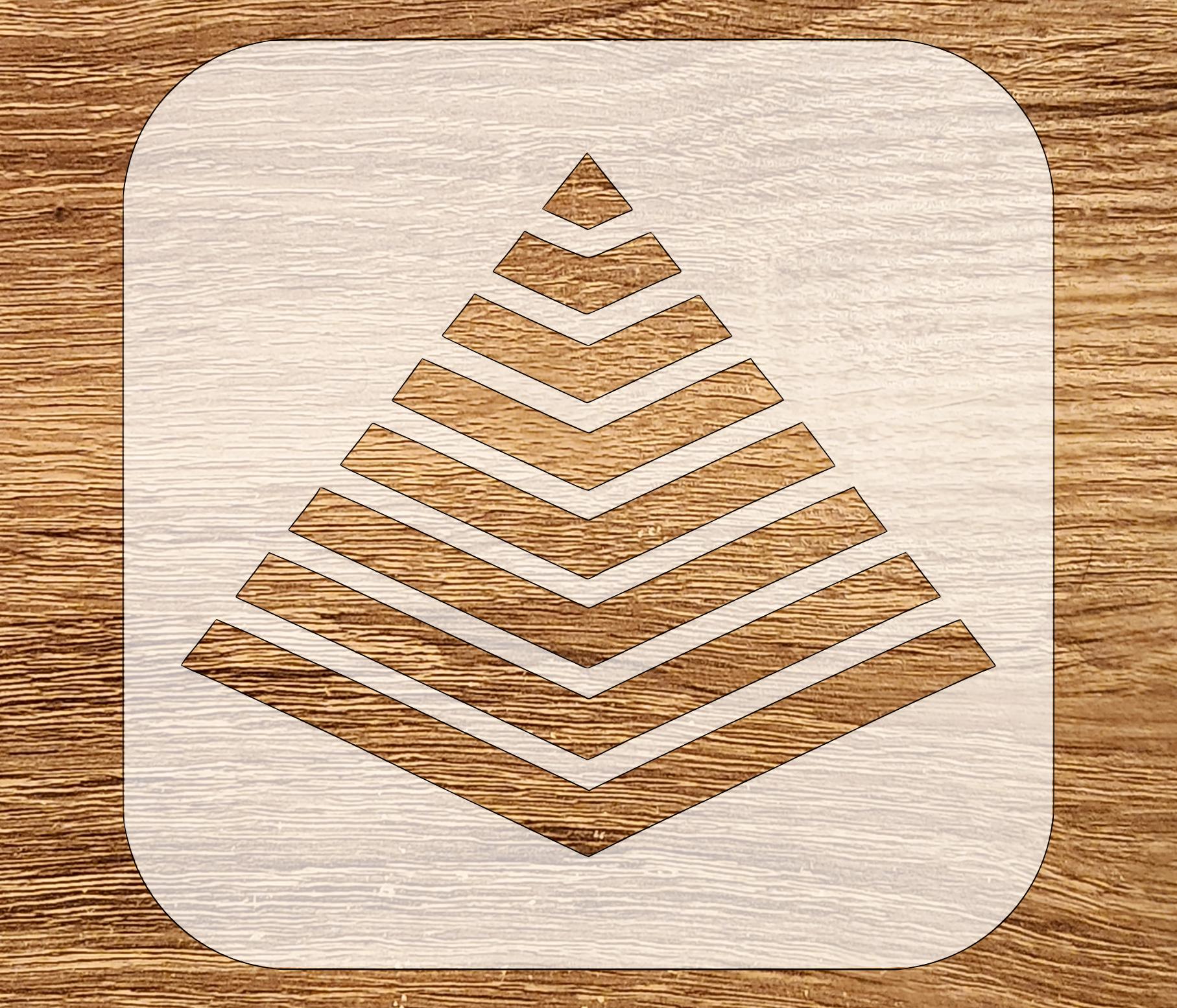 Striped Pyramid Stencil, Reusable DIY Craft Stencil, Digital Download ...