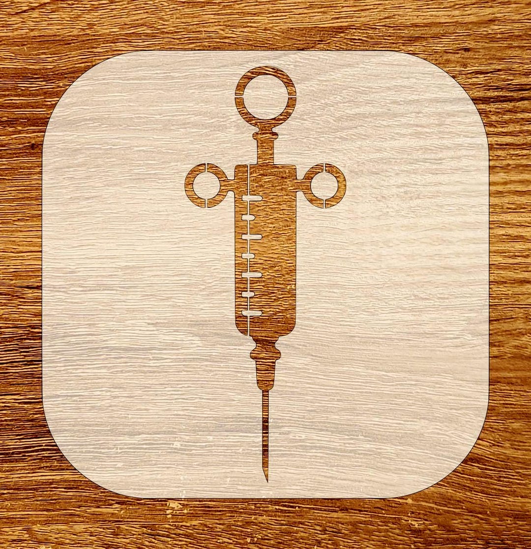 Vintage Syringe Stencil, Reusable DIY Craft Stencil, Digital Download ...
