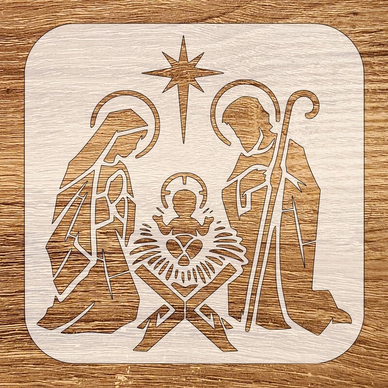Nativity Stencil - Etsy