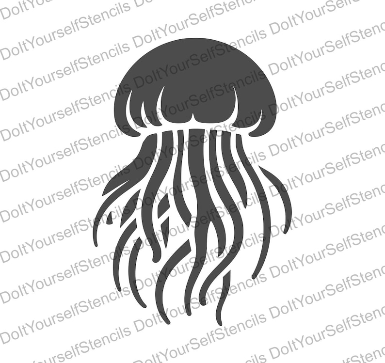 Jellyfish Stencil, Reusable DIY Craft Stencil, Digital Download, STL, DXF, Svg Files - Etsy