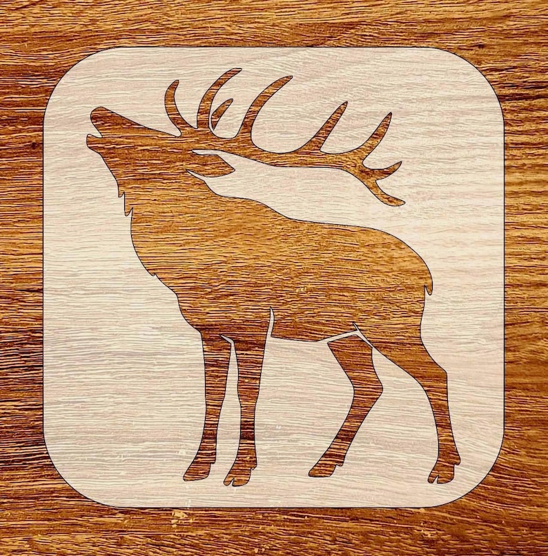 Bugling Elk Silhouette Stencil, Digital Download, SVG, DXF, Stl, Png ...